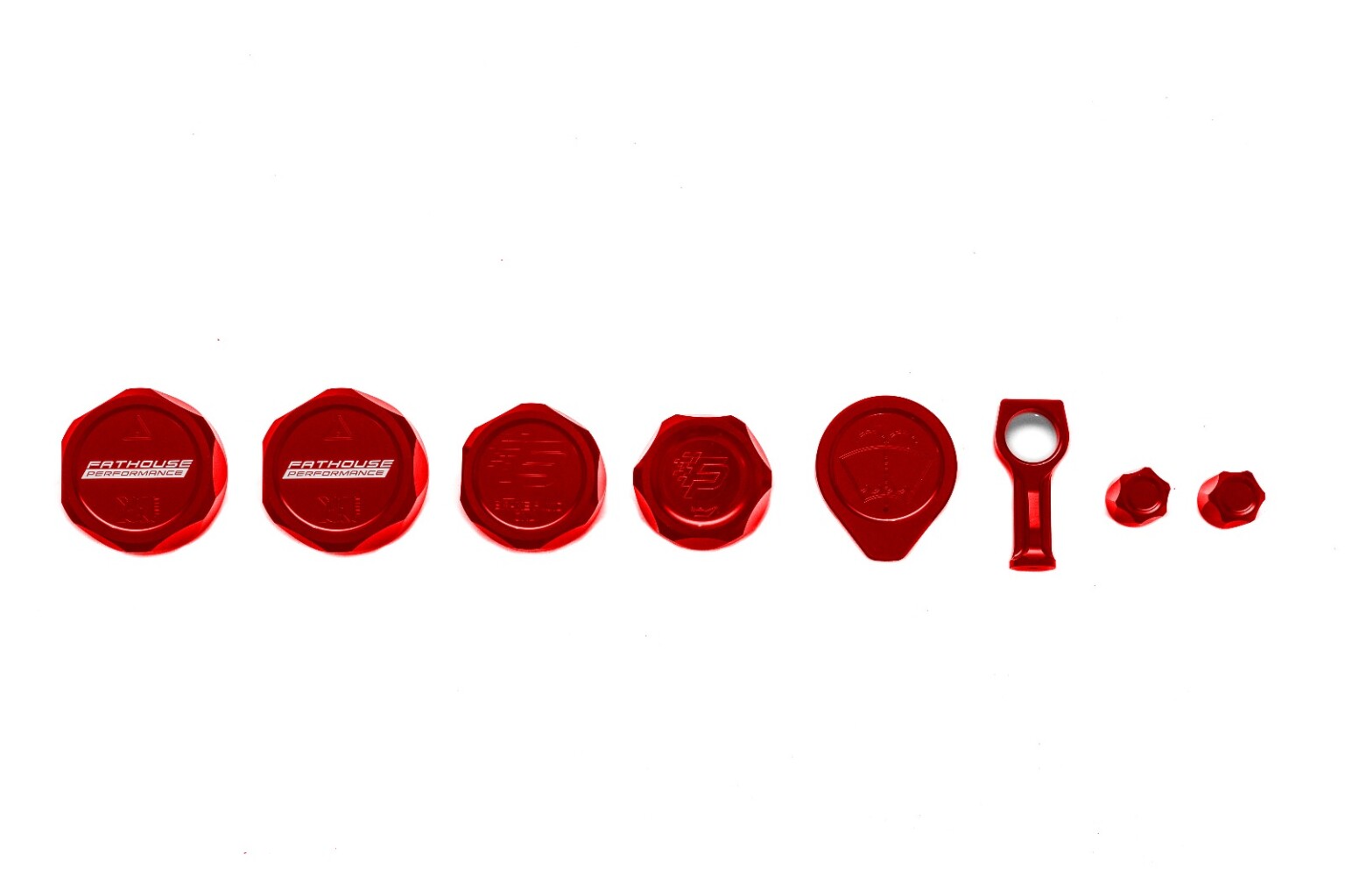 Billet Cap Kit - Raptor R - Red - Fathouse Performance