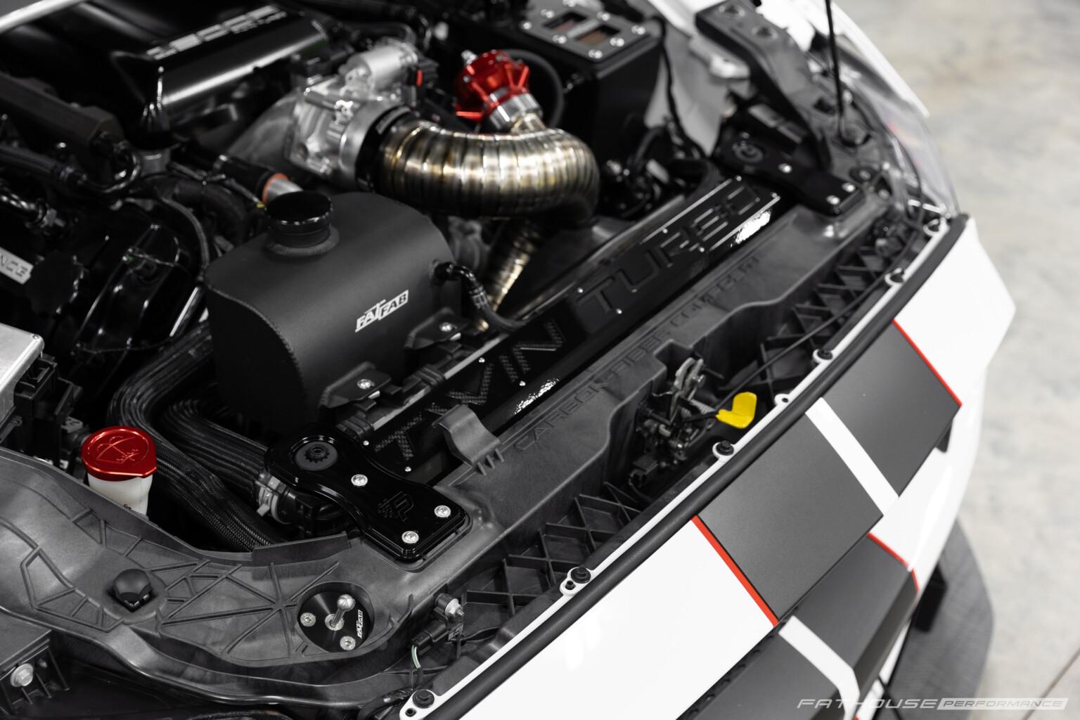 Billet Radiator Brackets - Ghosted Logo - Fathouse Performance