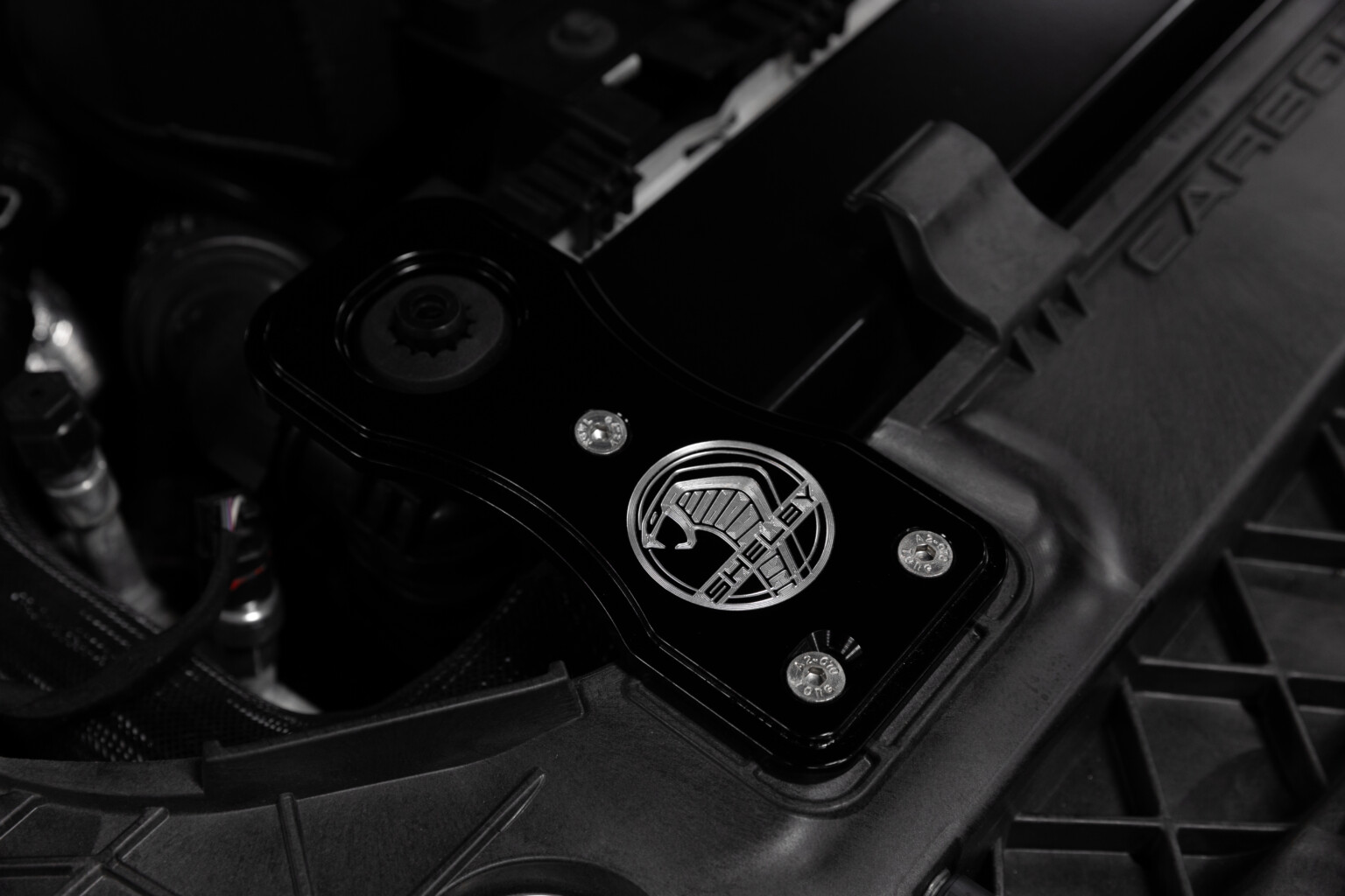 SHELBY Billet Radiator Mounts (Silver Logo) - Fathouse Performance
