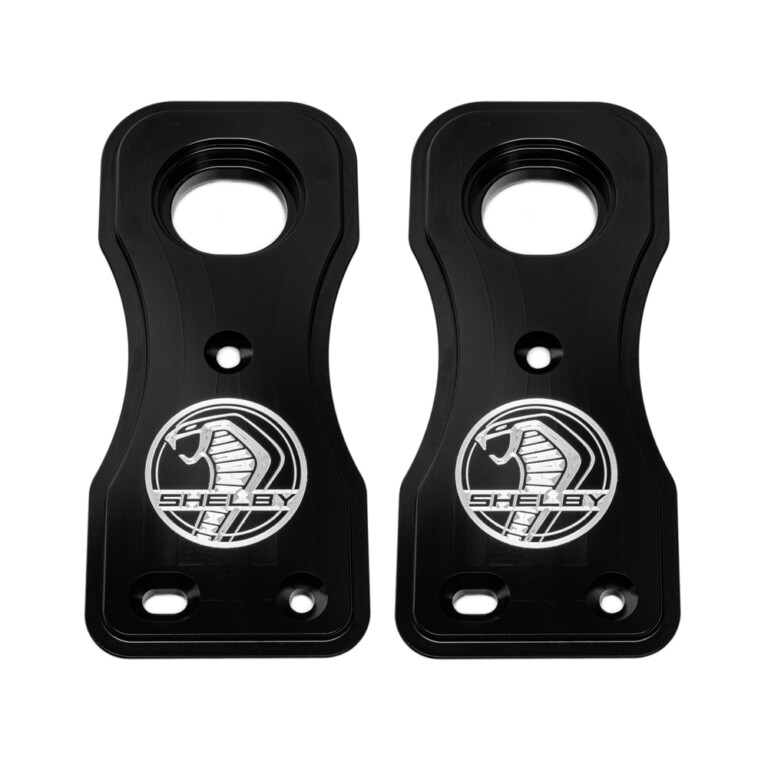 SHELBY Billet Radiator Mounts (Silver Logo) - Fathouse Performance